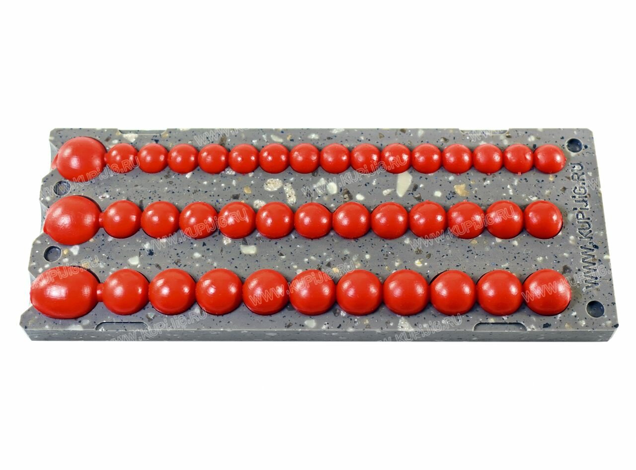 Форма для литья силиконовых приманок Сфера 10, 12, 14 мм х 37 мест