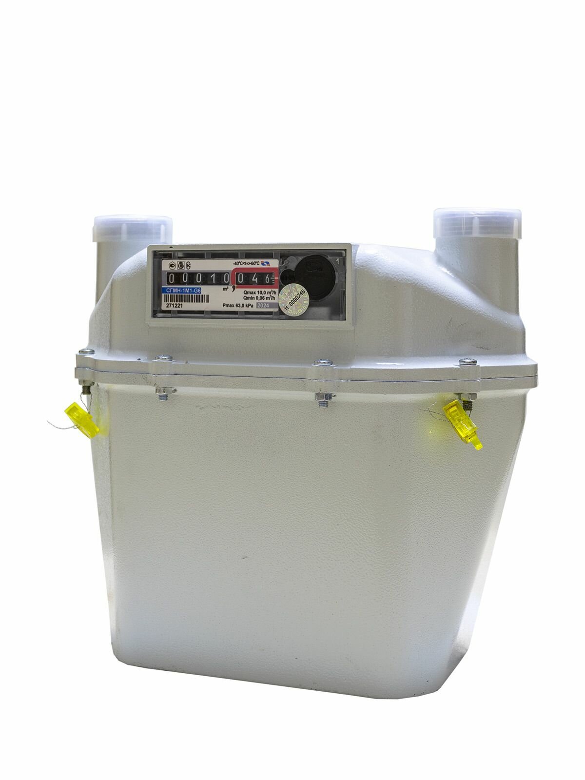 Счетчик газа NOVOGAS СГМН-1М1-G 6 межосевое 200 мм, правый 1 1/4" справа налево