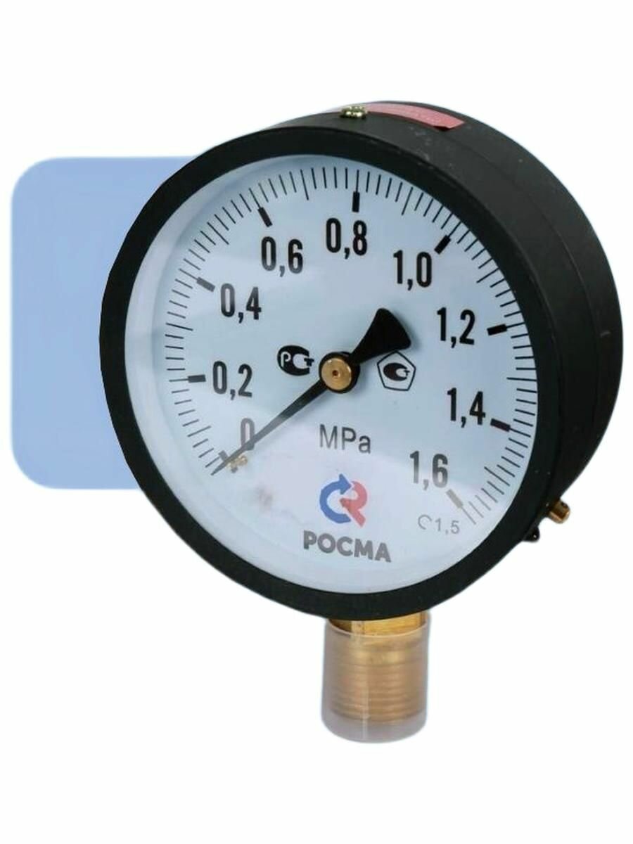 Манометр радиальный (Росма) ТМ-510Р.00(0-1,6MPa)М20х1,5.1,5 * 100мм (0-16 бар)