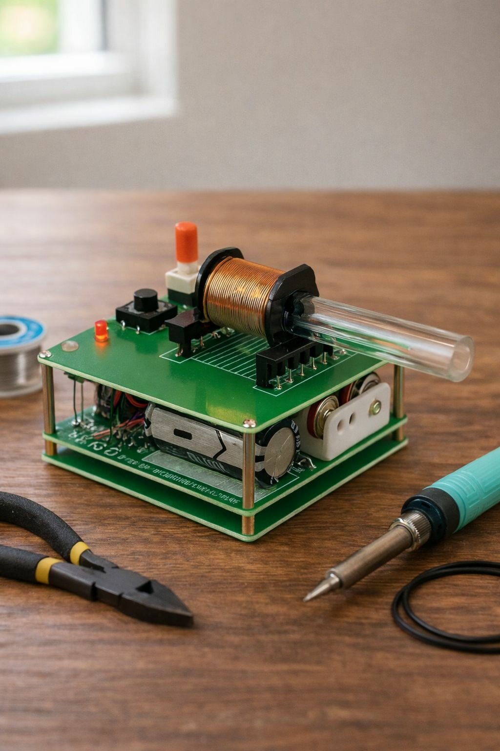 Набор для самостоятельной сборки и пайки (конструктор) "Электромагнитная пушка без корпуса" (. Ф)