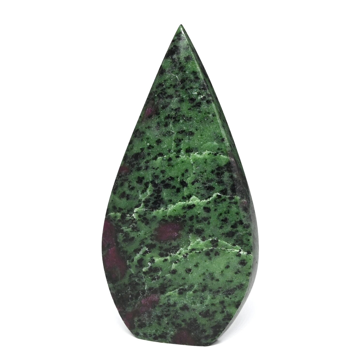 Кристалл из камня цоизит Свеча 74*21*150мм, 402г