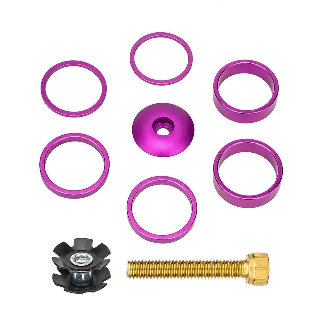 Алюминиевые проставочные кольца для рулевой колонки велосипеда, Фиолетовый
