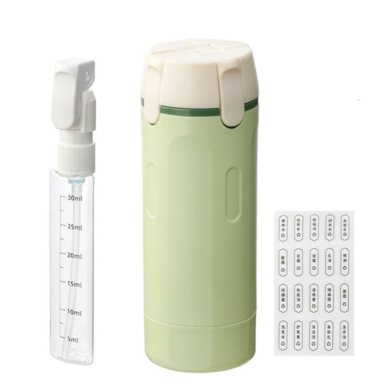 Непротекающие дорожные флаконы для косметики, Зеленый