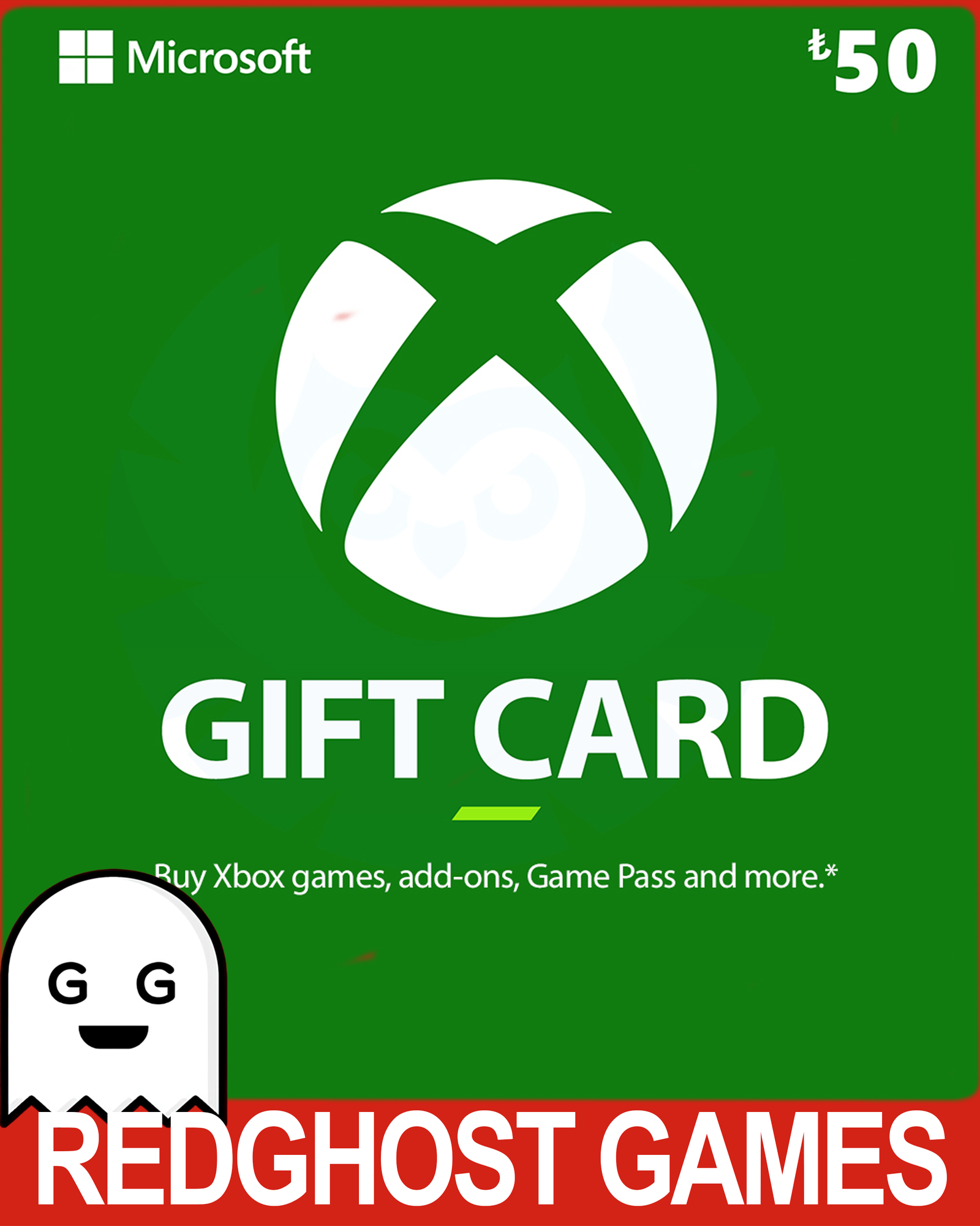 Карта оплаты для Xbox One/Series X|S, Xbox Live 50 TRY(50 тур. лир), цифровой ключ Турция