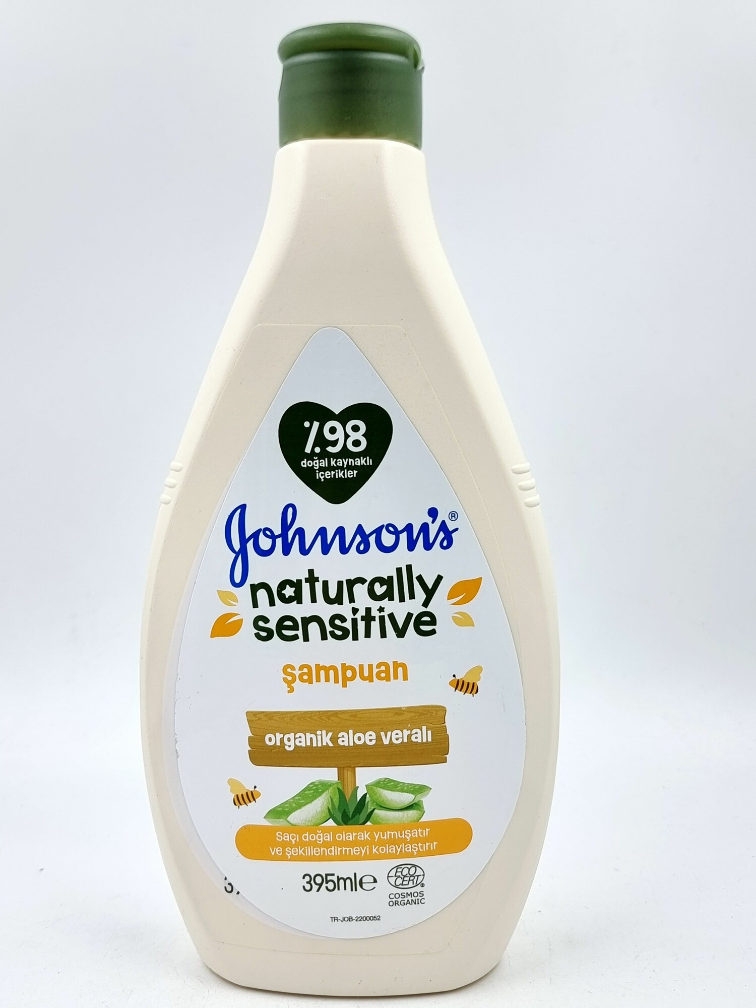 Шампунь Johnson's Natural Sensitive для чувствительной кожи с алоэ вера без отдушки, 395 мл