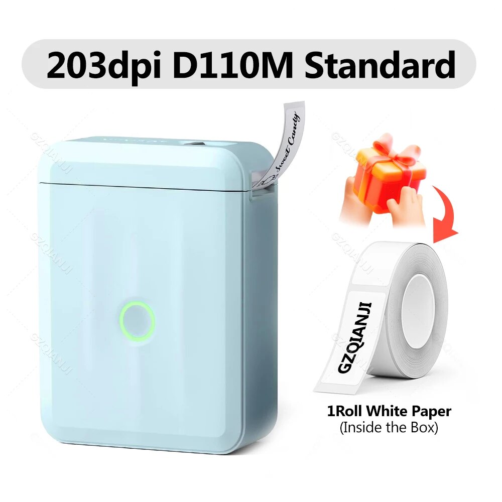 Портативный термопринтер Niimbot D11 203DPI D110M BL