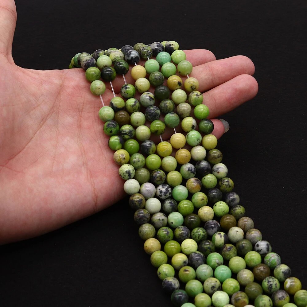 Натуральные хризопразовые бусины 6 8 10 мм 6 мм