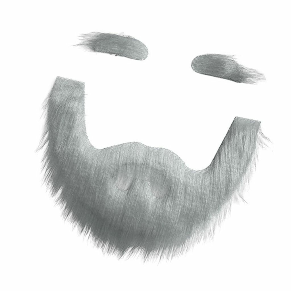 (1 комплект) Забавные накладные брови с бородой-серые и черные