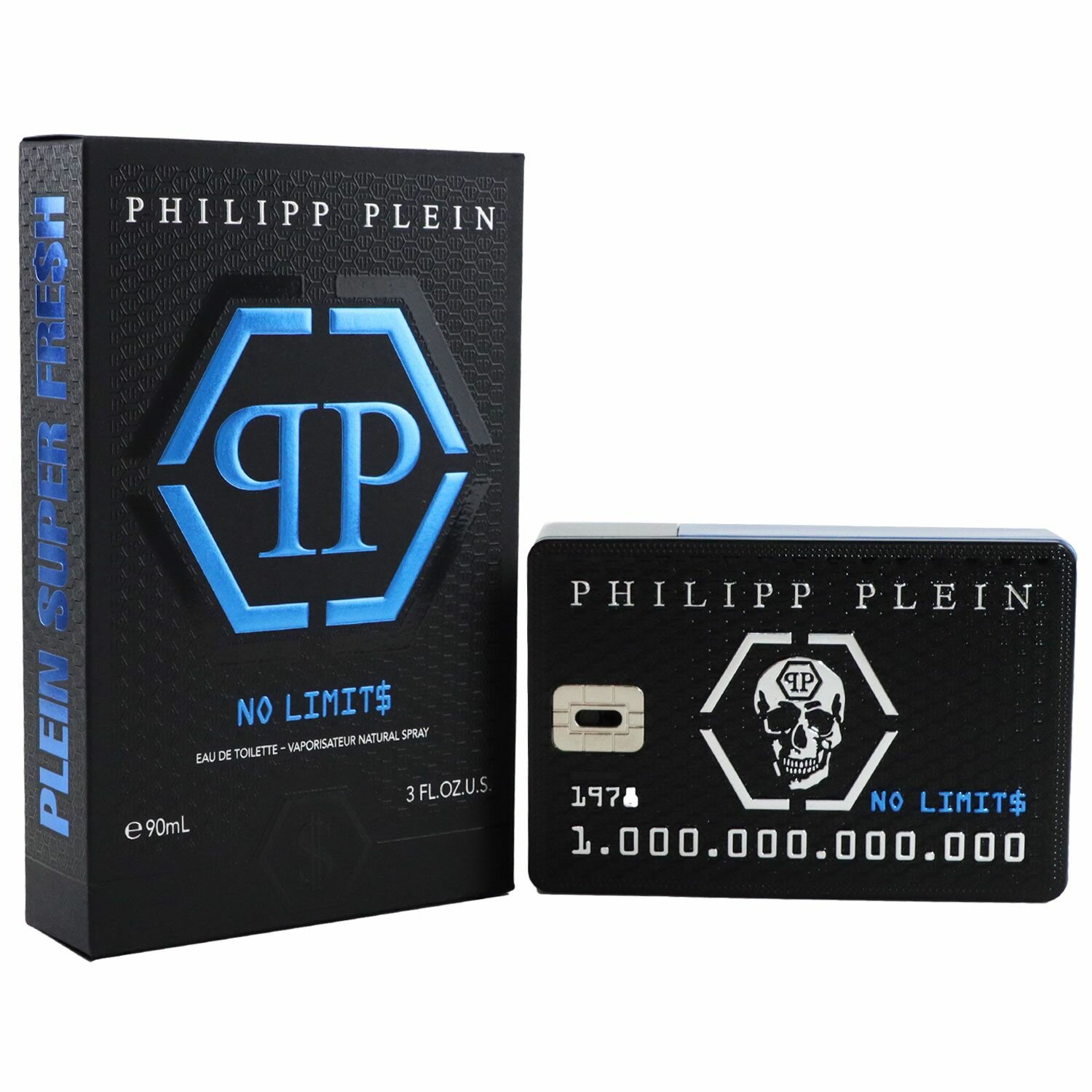 Туалетная вода PHILIPP PLEIN "NO LIMITS SUPER FRESH", мужская, 90мл