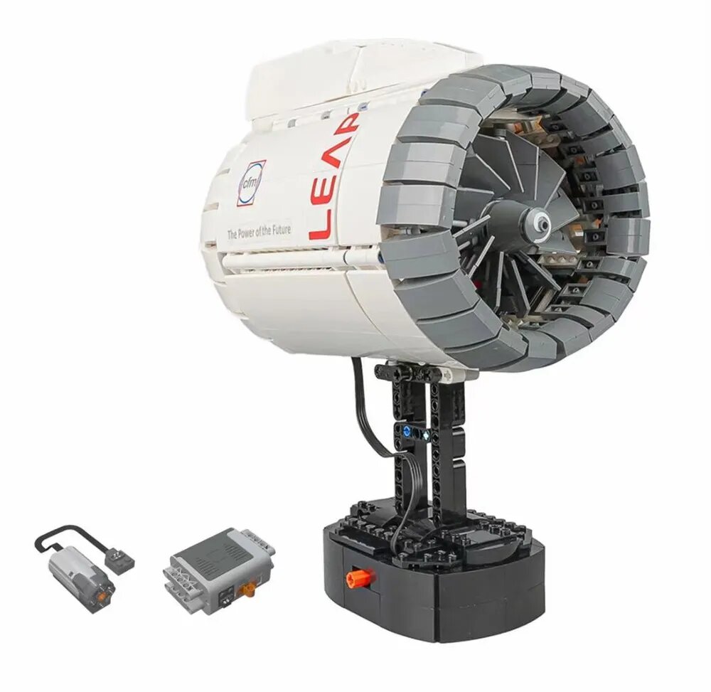 Интерактивная игрушка CFM LEAP engine MOC-133571, модель авиационного двигателя, сборочные блоки9