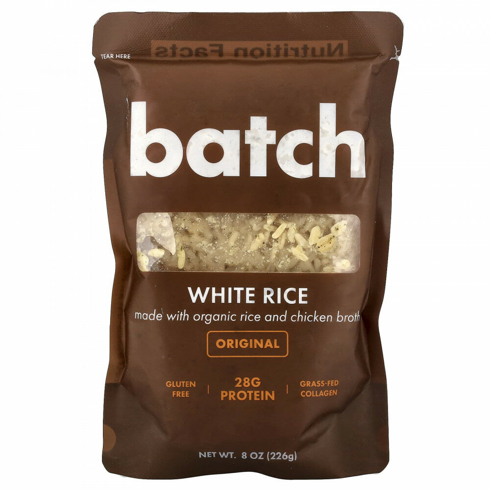 Batch, белый рис, оригинальный вкус, 226 г (8 унций)