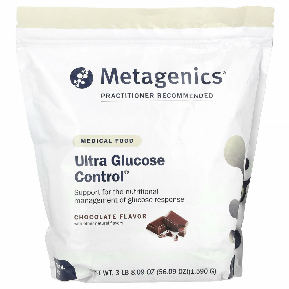 Metagenics, Ultra Glucose Control®, медицинское питание, шоколад, 1590 г (56,09 унции)