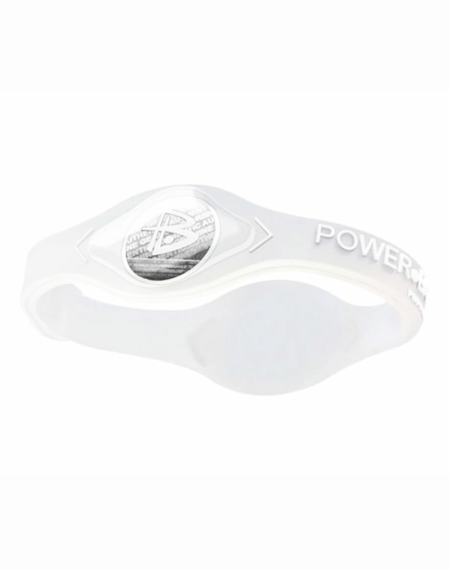 Энергетический браслет Power Balance с турмалином, Белый с Белой надписью, размер XS (длина) 16 см.