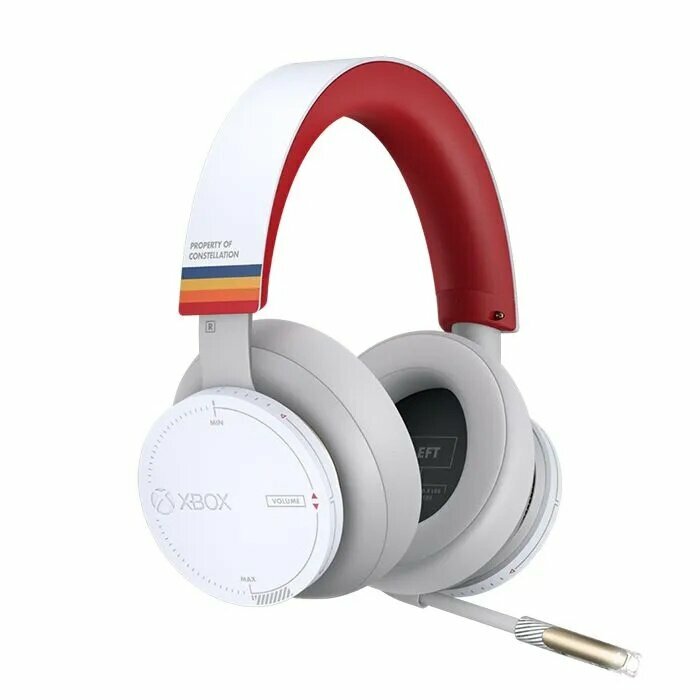 Xbox Наушники беспроводные с микрофоном Гарнитура Xbox Wireless Headset (Starfield Limited Edition), Bluetooth, USB Type-C, белый, красный