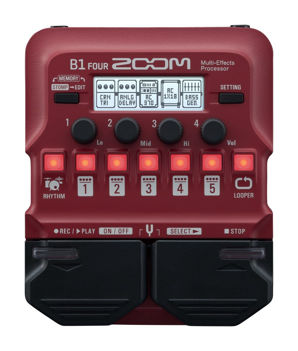 Zoom B1 FOUR басовый процессор мультиэффектов