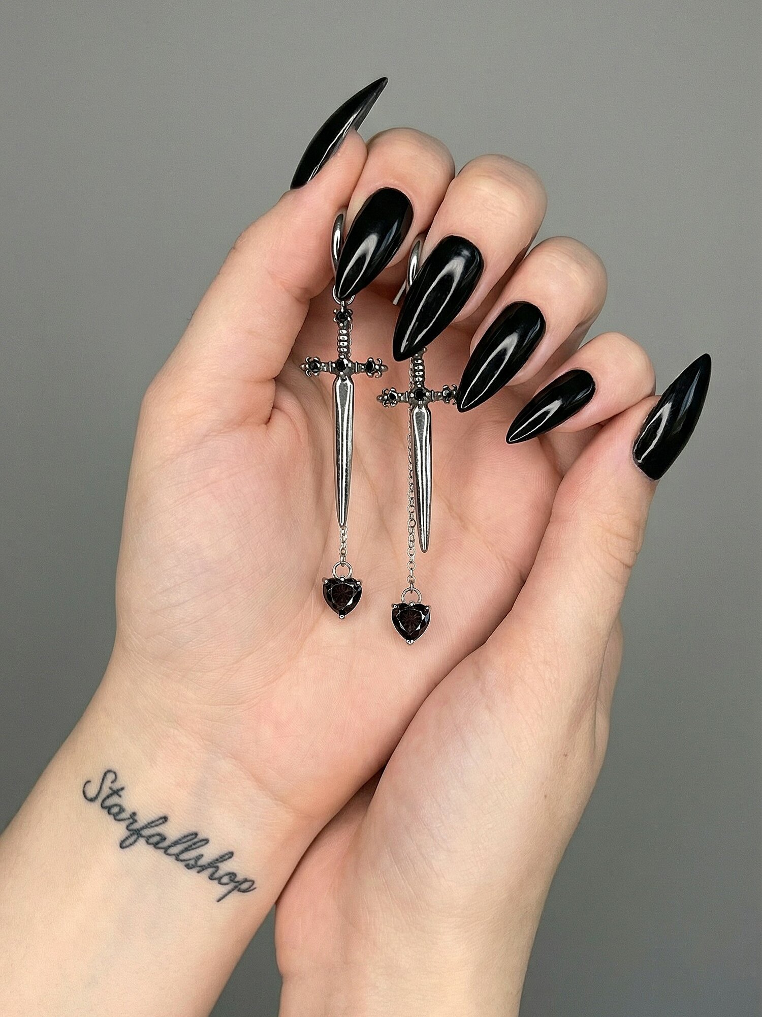 Серьги-трансформеры, искусственный камень, фианит