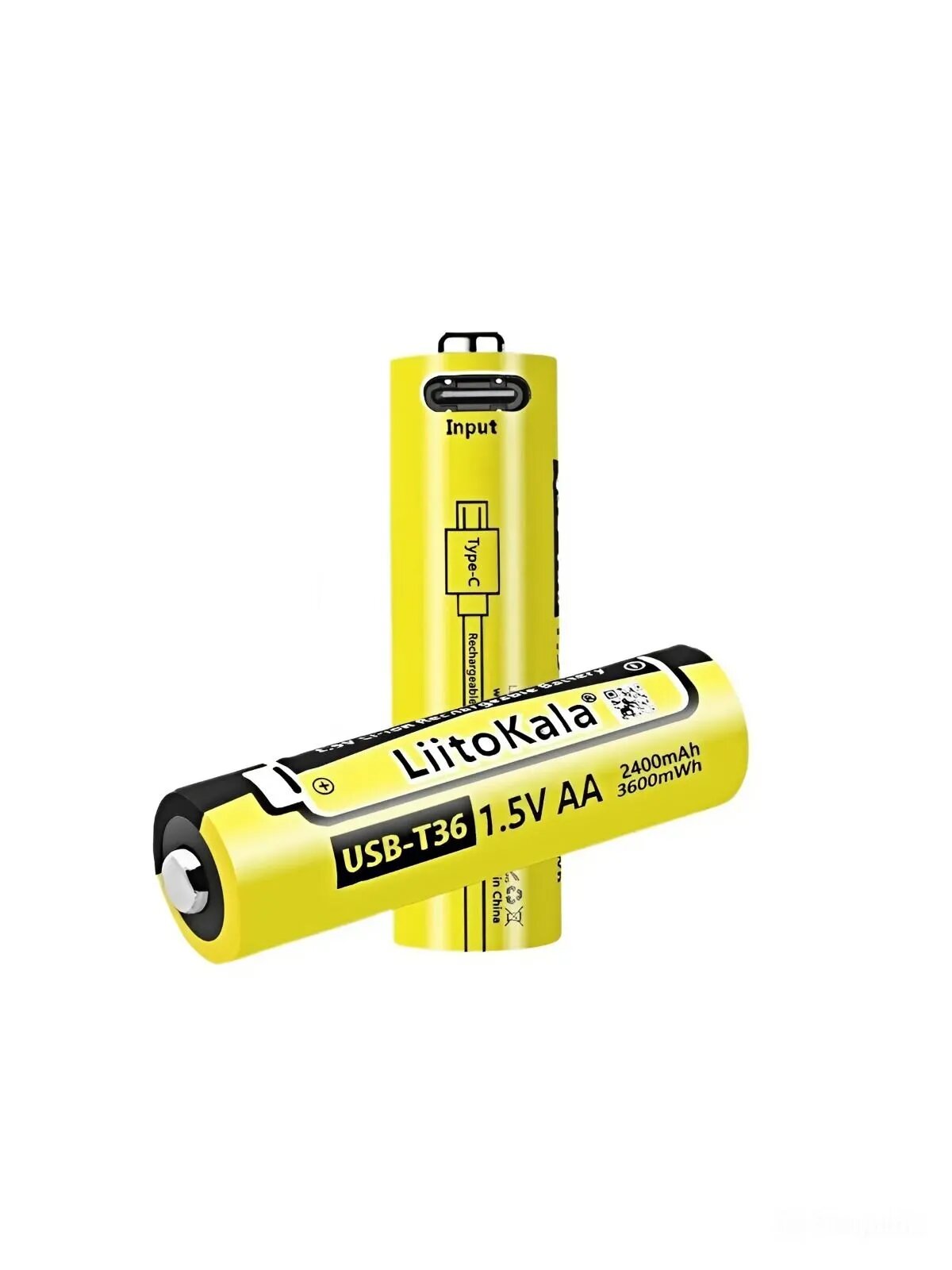 Аккумуляторная батарейка LiitoKala, AA, Li-Ion, для видеокамер и фотоаппаратов, 2шт