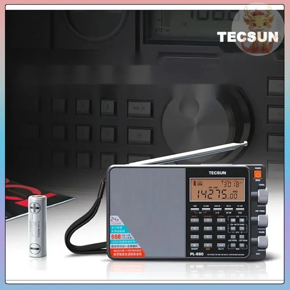TECSUN PL-880 Цифровой тюнер FM/MW/SW SSB Синтезатор Ретро Радио портативное — фото 1
