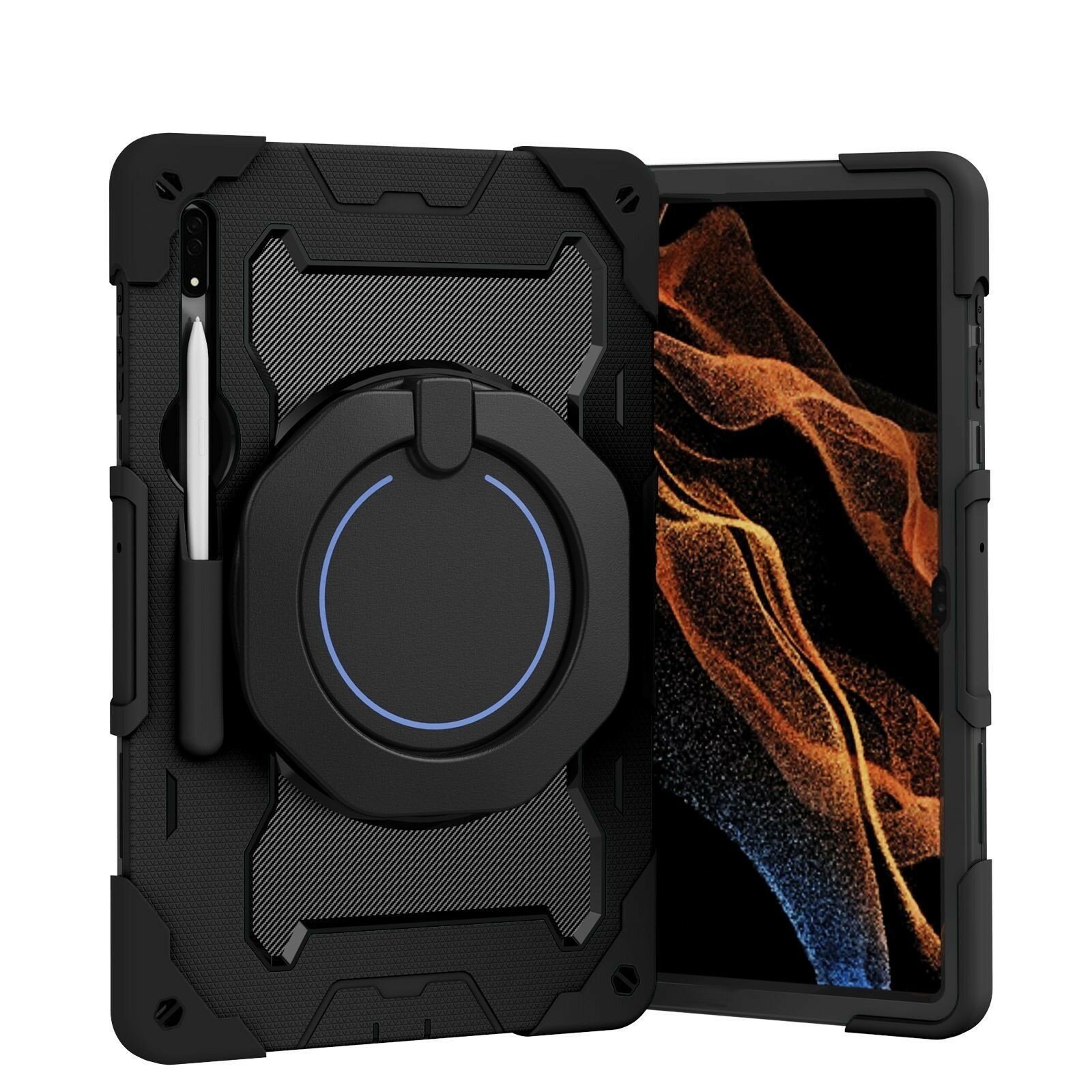 Противоударный чехол MyPads для планшета Samsung Galaxy Tab S8 Ultra 5G SM-X900 X906 с держателем для стилуса