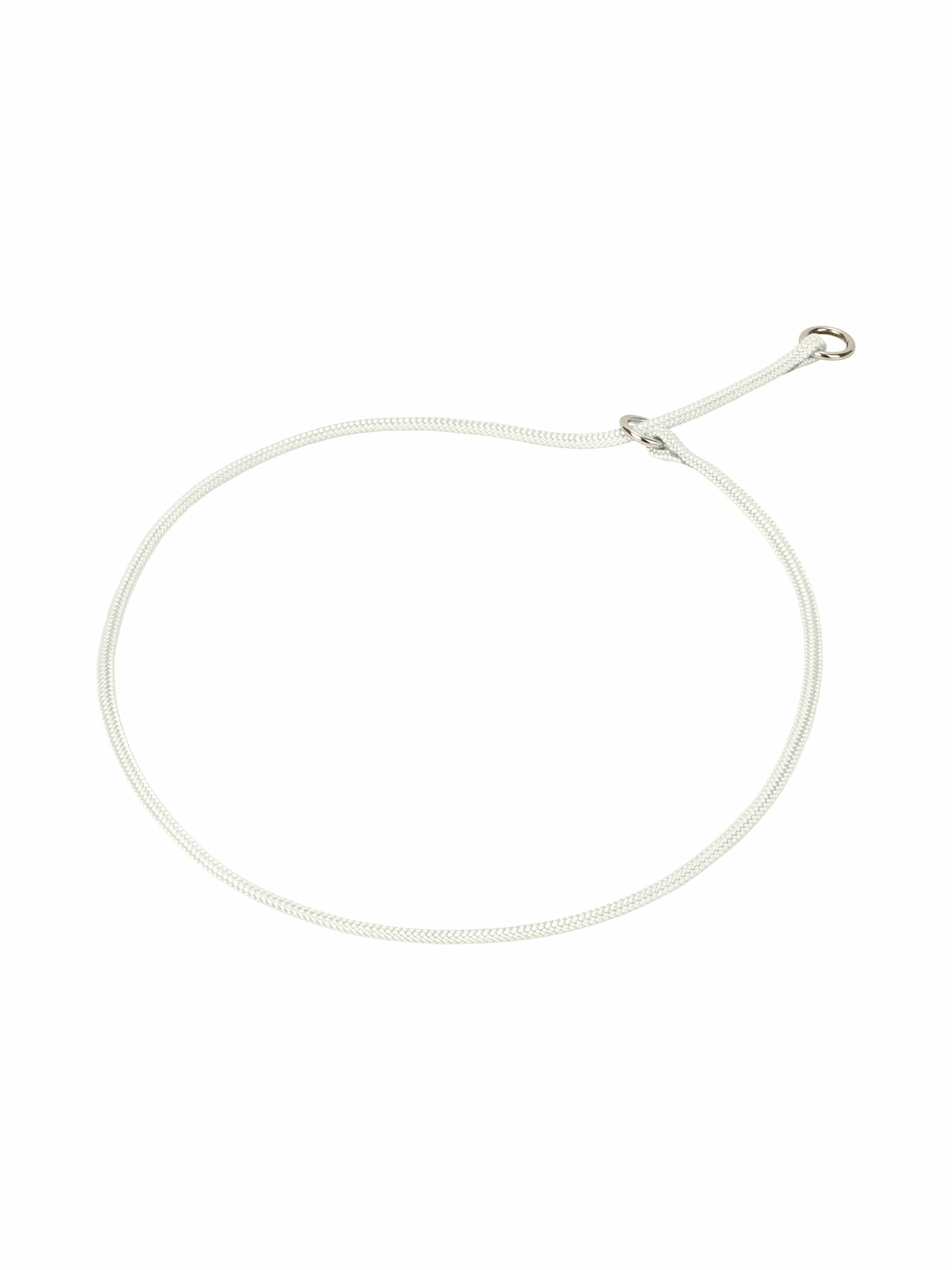 Ошейник-удавка для собак ZooOne с 2-я кольцами круглый 3мм*55см (белый), 76-2215