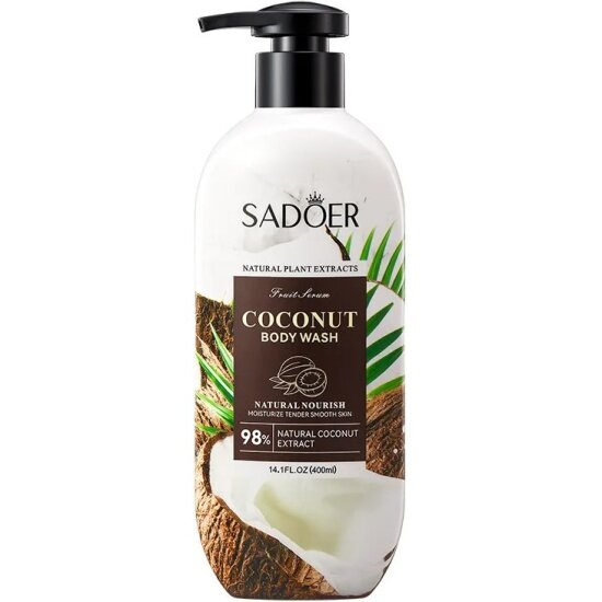 Гель для душа Sadoer с ароматом кокоса, 400 мл