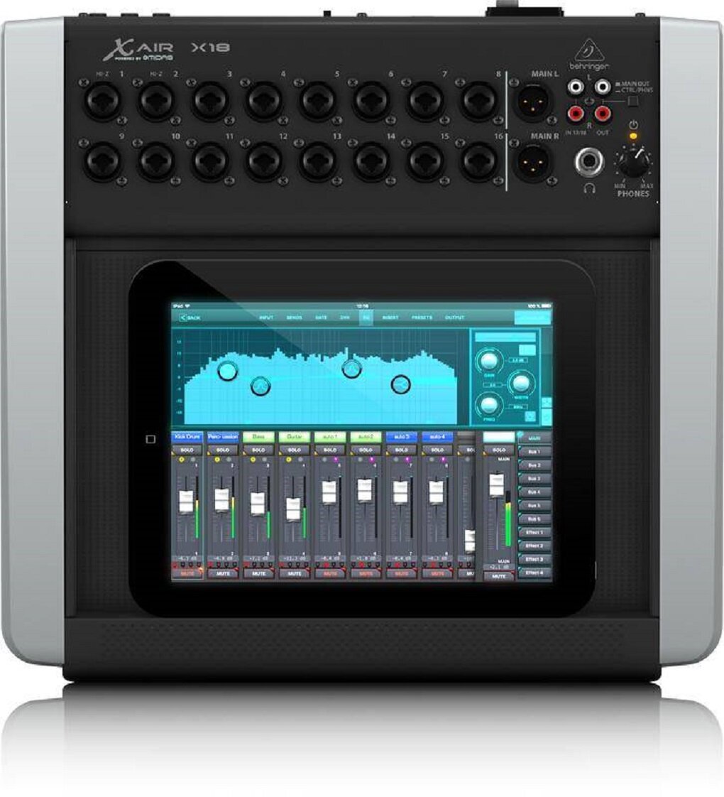 Цифровой микшер Behringer X18, 18-канальный, Wi-Fi-модуль, черный