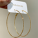 Серьги двусторонние, gold