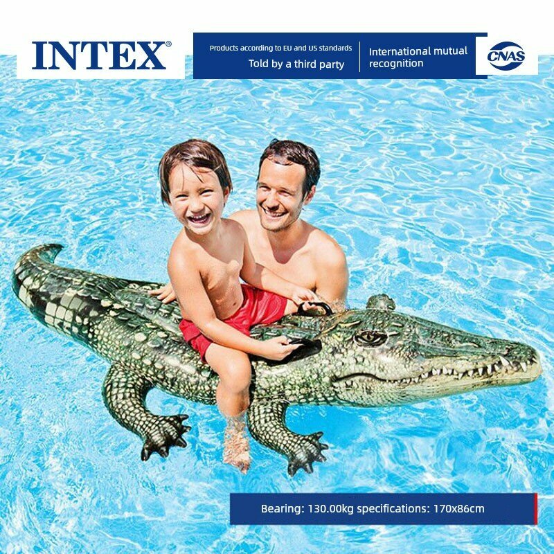 Intex Kidsren's and Adults' Water Ride-On Animal-Shaped Swimming Ring Inflatable Toy Large Floating Bed Float