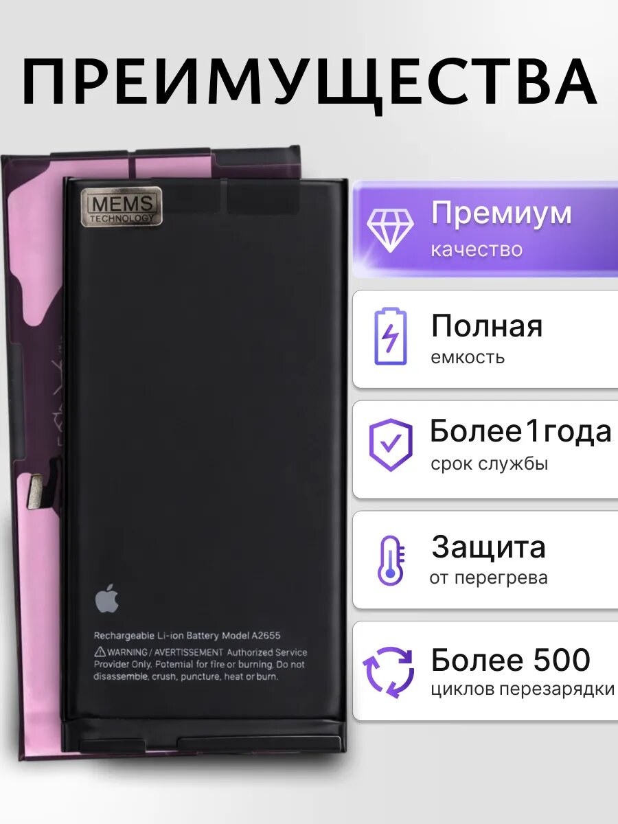 Аккумулятор для iPhone 13 Оригинал — фото 1
