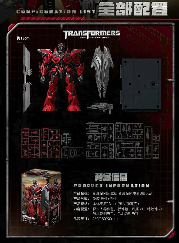 Трансформеры игрушки Sentinel Prime - Classic Class 24 - Model Kit Articulado - BLOKEES — фото 1