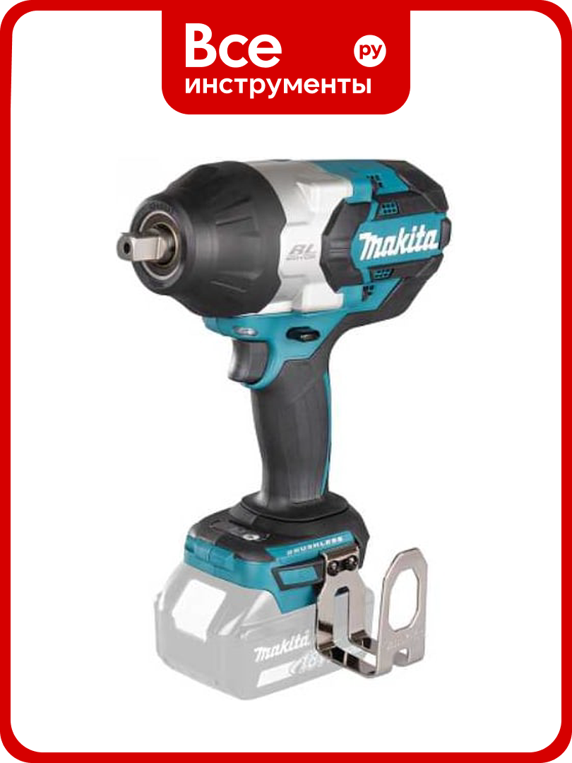 Гайковерт ударный Makita аккумуляторный LXT BL 18В, 1/2, 1050Нм, подпружиненный штифт DTW1004Z