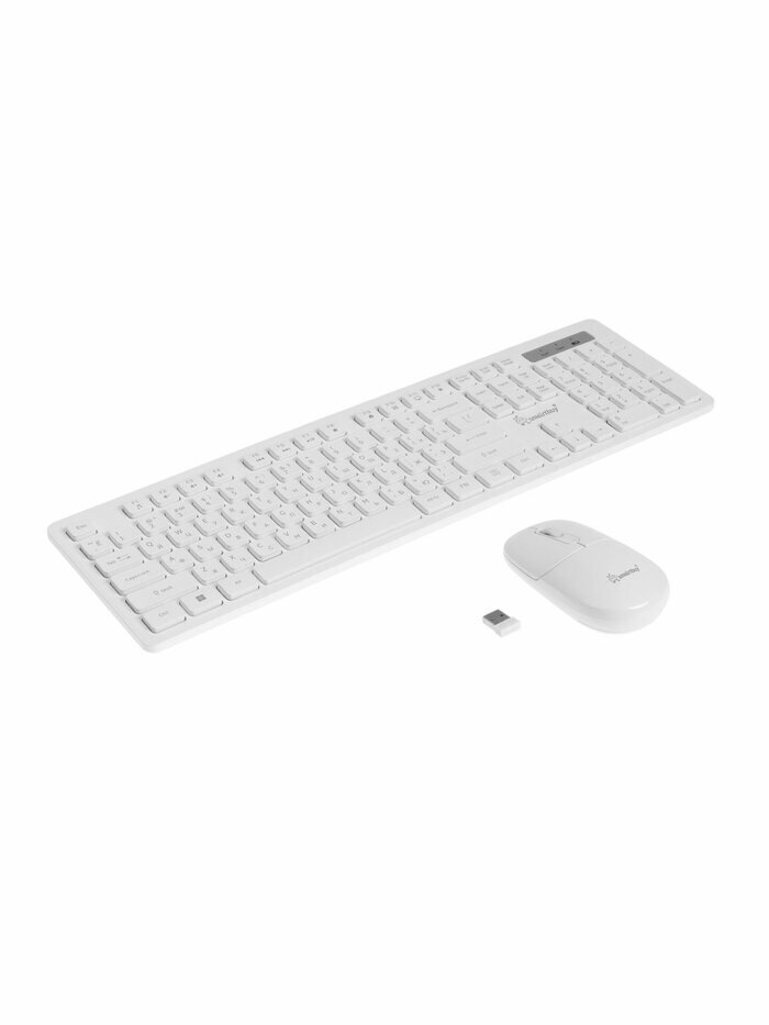Комплект клавиатура и мышь Smartbuy 105AG, беспроводной, USB, от батареек AA/ААА, белый