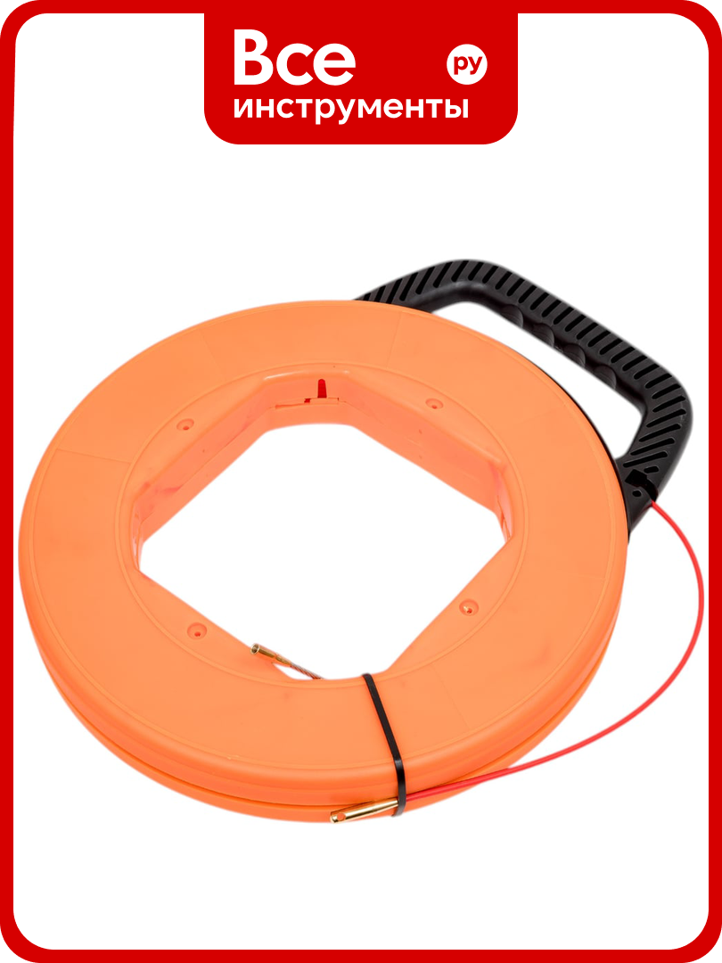 Протяжка-стеклопруток Fortisflex FGP-3.5/30K кр 81126, латунный наконечник, красный цвет, полиэтиленовая оболочка