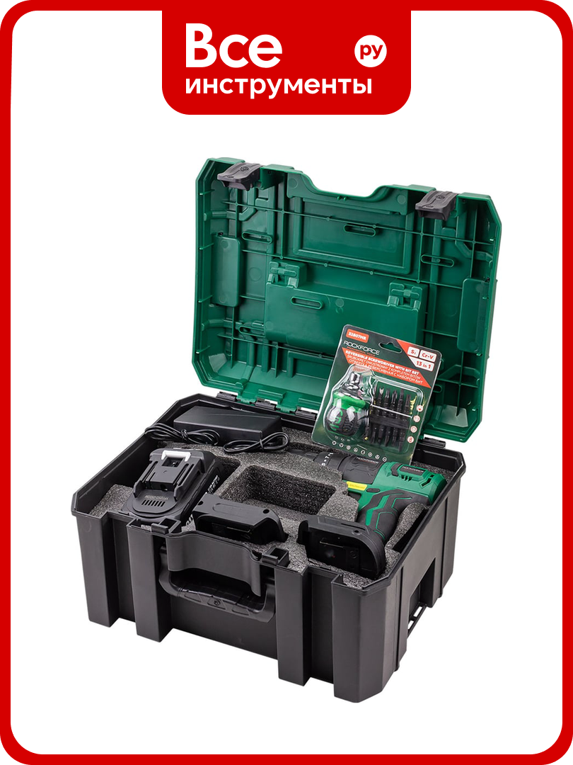 Инструмент многофункциональный аккумуляторный Rockforce 8в1, 21В RF‑JCB‑18MT‑B TXM(62888) с регулировкой оборотов
