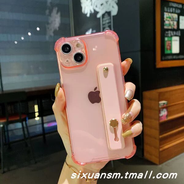 IPhone 12 Pro Воздушная Подушка Шокопротектор Полная Защита с Мягким ТПУ и Защитой Экрана - Светло-розовый