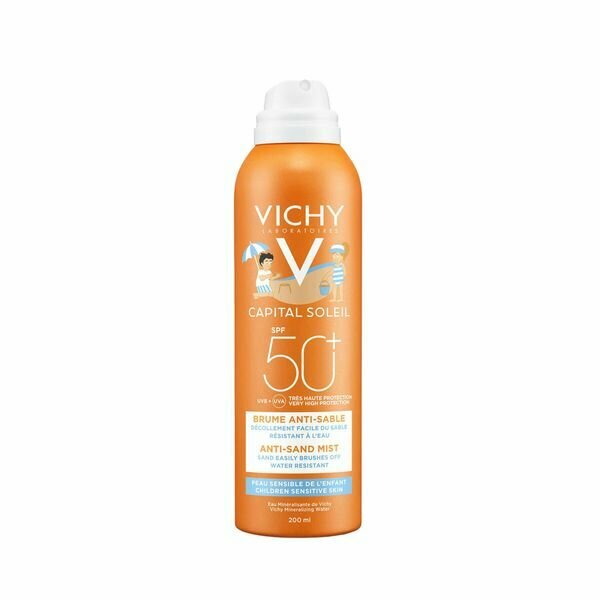 Спрей-вуаль солнцезащитный детский Анти-песок SPF50+ Capital Soleil Vichy/Виши 200мл