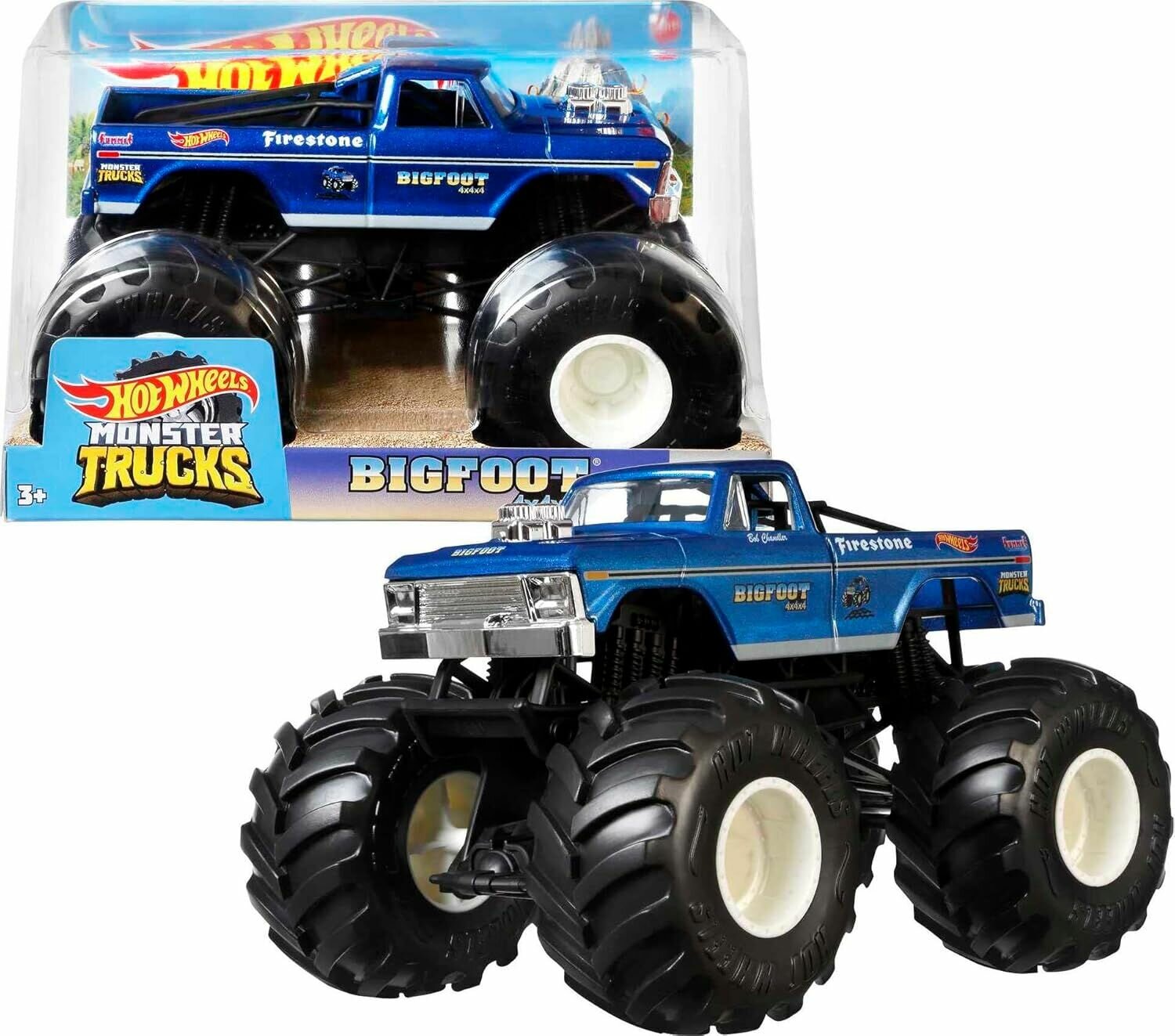HHN73 Машинка металлическая игрушка Hot Wheels Monster Trucks Монстр трак коллекционная модель BIGFOOT