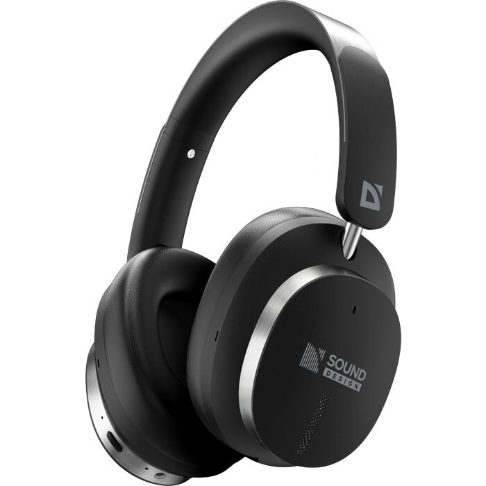 Bluetooth наушники с микрофоном Defender FreeMotion B1050 беспроводная полноразмерная гарнитура - чёрная