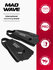 Ласты MAD WAVE Chaser tech, с открытой пяткой, короткие, цвет черный, размер 38-...