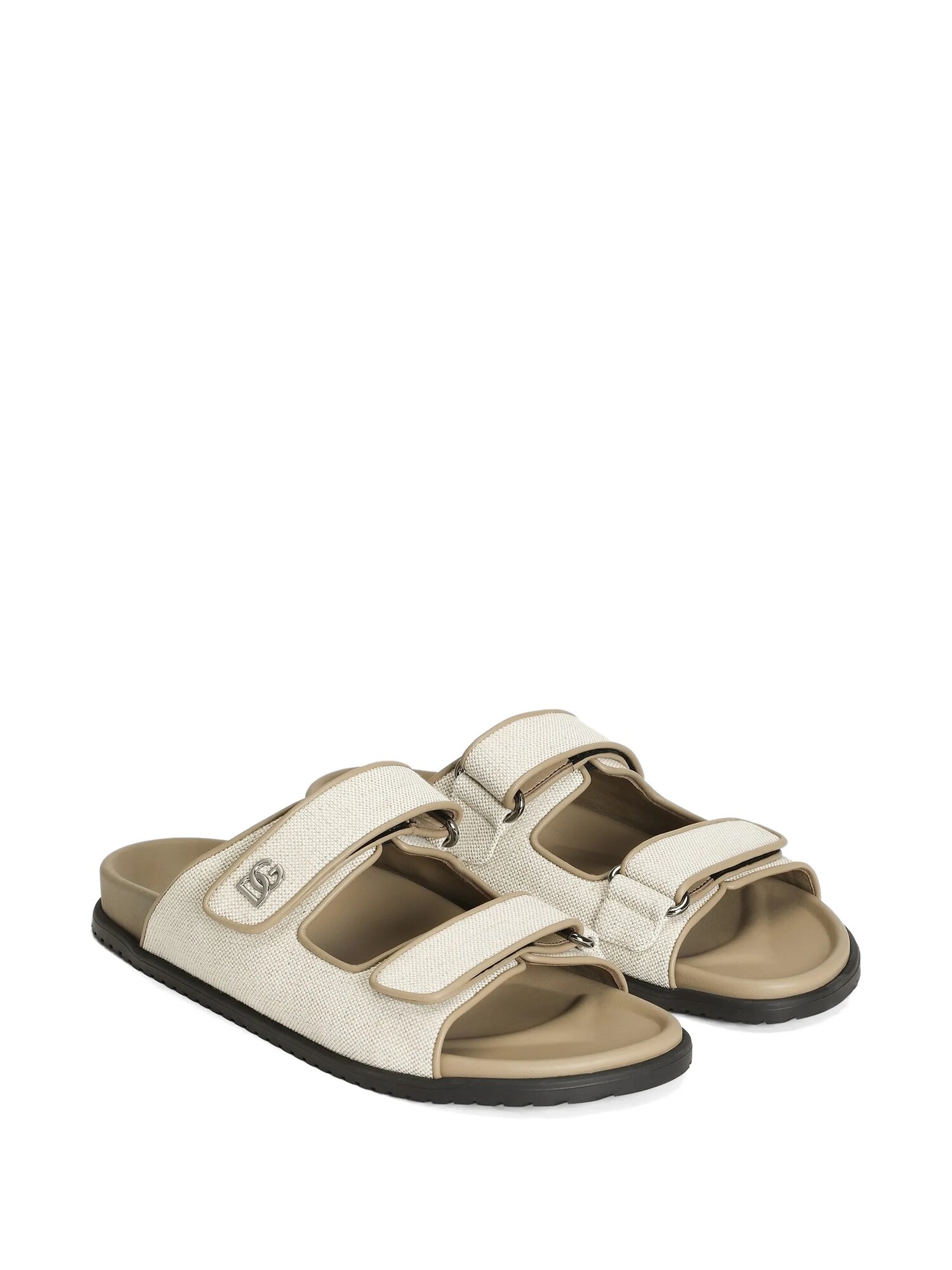 Босоножки DOLCE & GABBANA Canvas sandals, размер 40 EU, white — фото 1