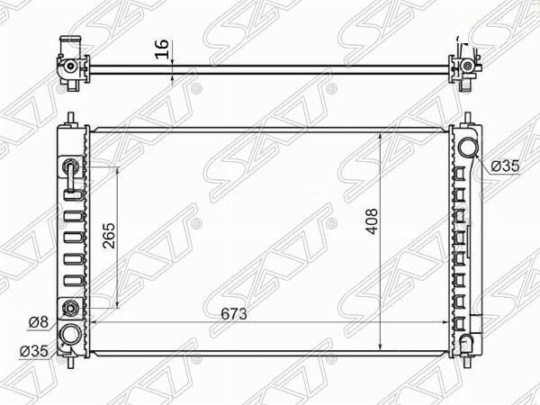Радиатор SAT NS0004-J32 Nissan Teana 08-20 / Altima 06-