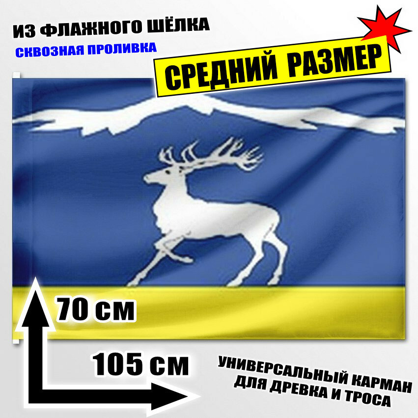 Флаг средний Тандинского кожууна 105x70 см