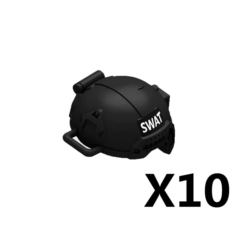 Черные каски SWAT, 10 шт. (TK261-10PCS)