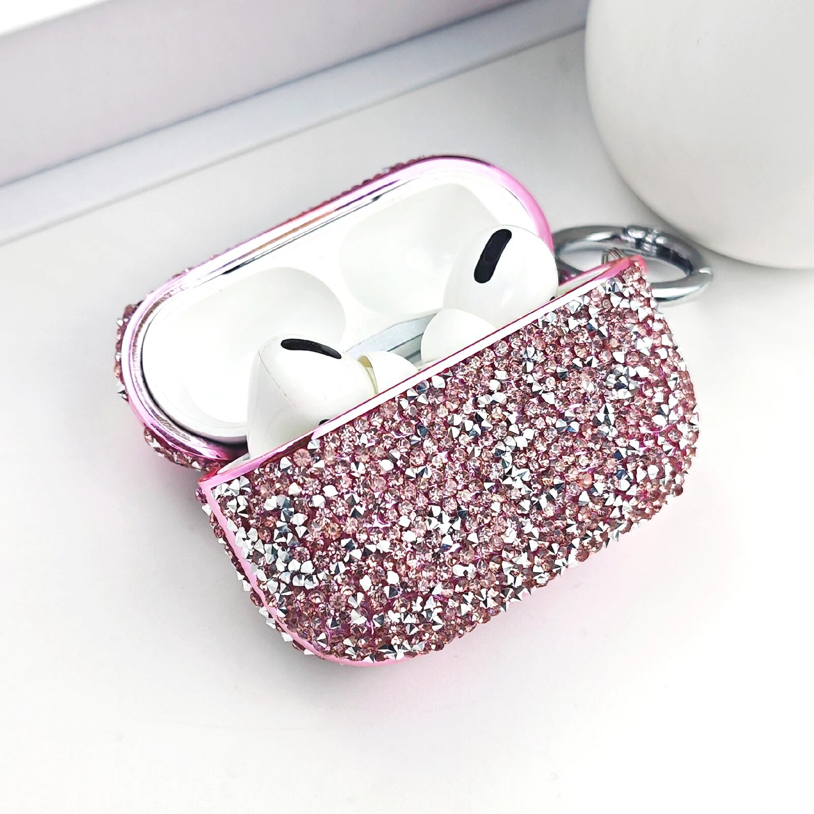 Противоударный Чехол Diamond Glitter Для AirPods Pro/3/4 - Защитный Серебряный, AirPods Pro2, Silver — фото 1
