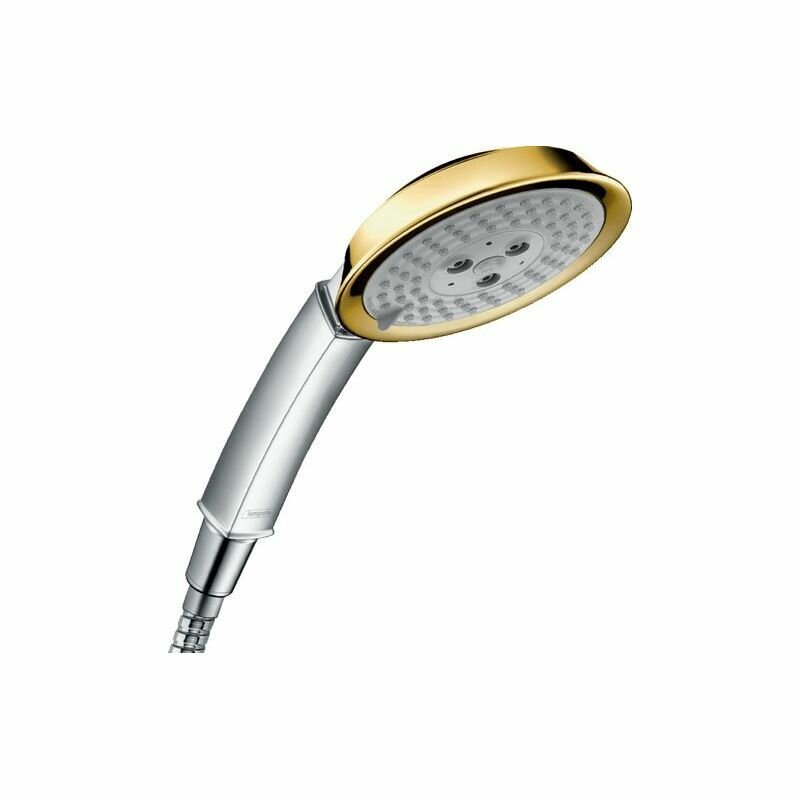 Ручной душ Classic 119 мм, 3 режима, 17 л/мин, хром/золото, Hansgrohe Raindance 28548090