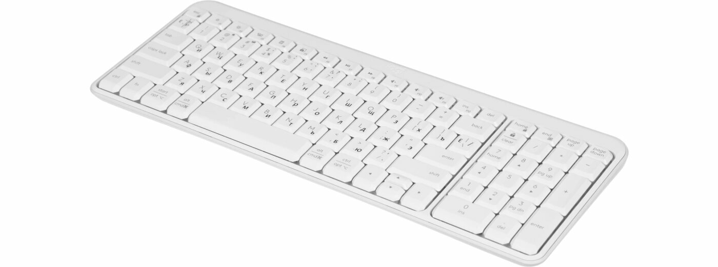 Клавиатура Logitech K251 белый беспроводная BT slim (920-013364)