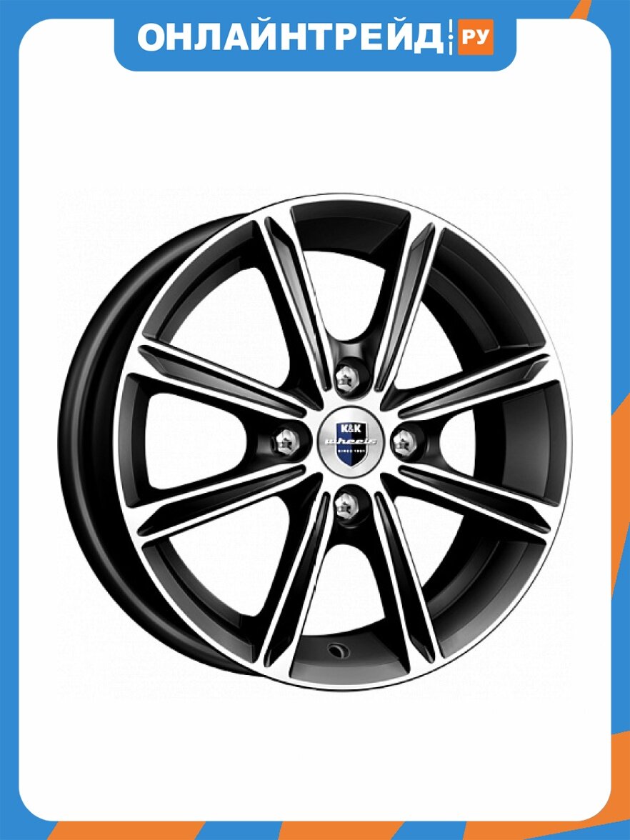 Диск K&k Флэш 5x14/4x98 D58.5 ET35 алмаз чёрный