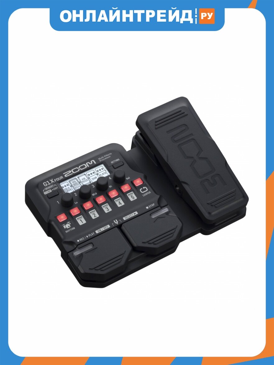 Процессор эффектов Zoom G1X FOUR, для электрогитары, с педалью