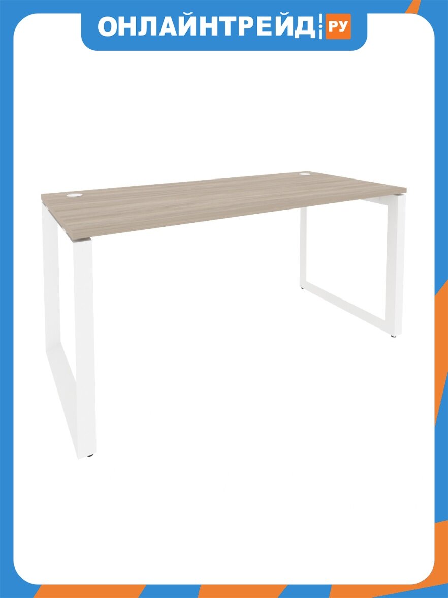 Стол рабочий Riva CHAIR на О-образном м/к O. MO-SP-4.7 Дуб аттик/Белый металл 1580*720*750 Onix