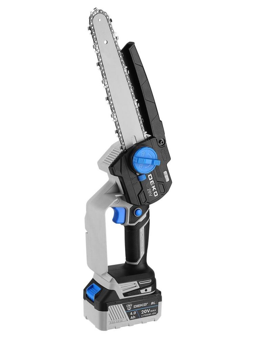 Пила цепная аккумуляторная Deko DKCHS 20V, 20В, 1x4.0Ач (063-4483-1)